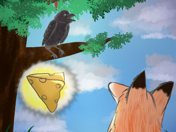 Lateinunterricht: Der Fuchs und der Rabe